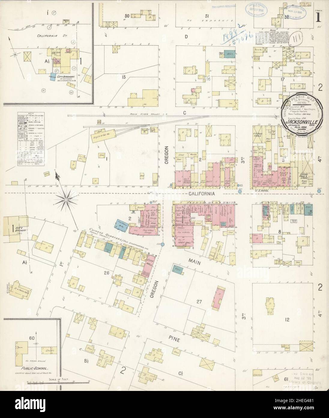 Vintage map of jacksonville hi-res stock photography and images - Alamy