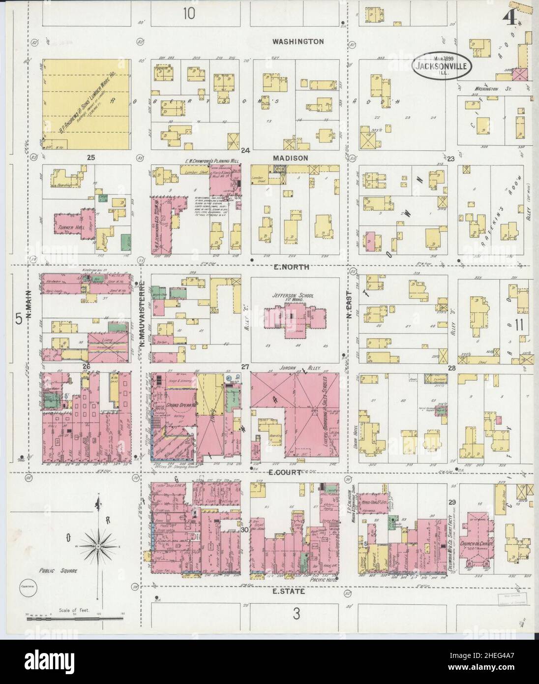 Vintage map of jacksonville hi-res stock photography and images - Alamy