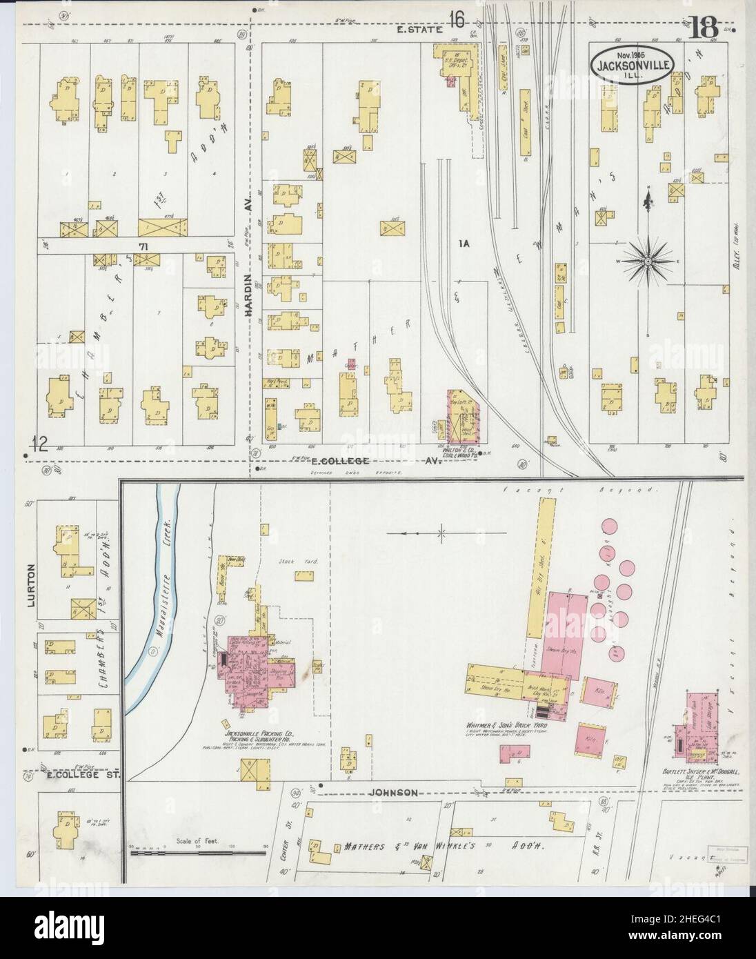 Vintage map of jacksonville hi-res stock photography and images - Alamy