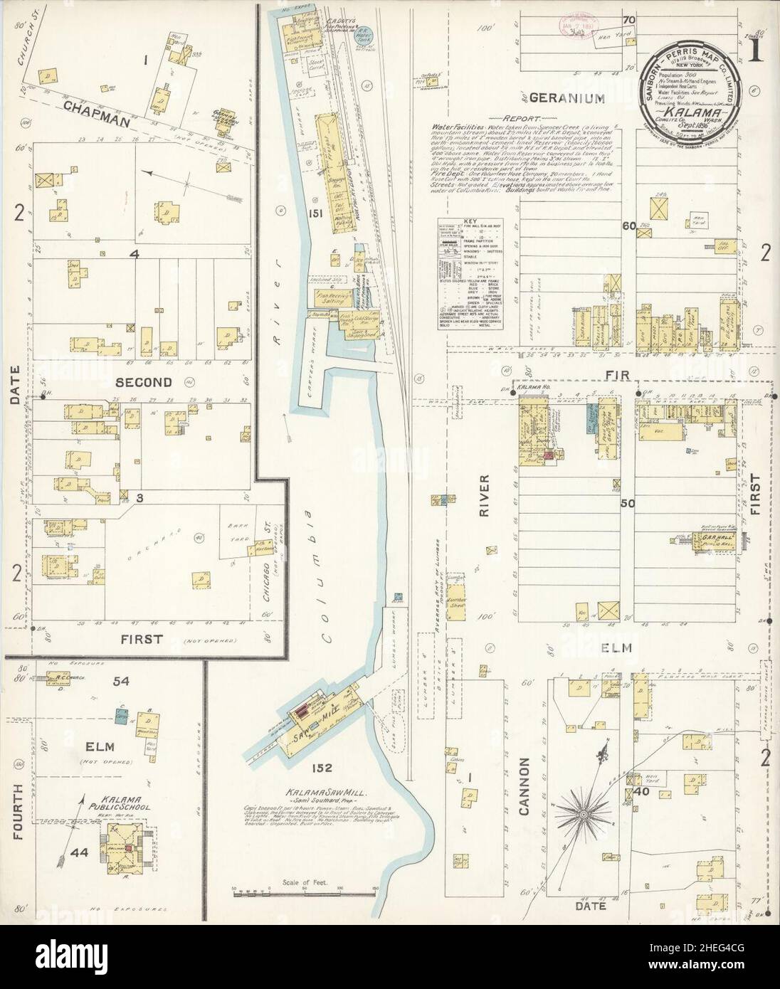 Kalama washington map hi-res stock photography and images - Alamy