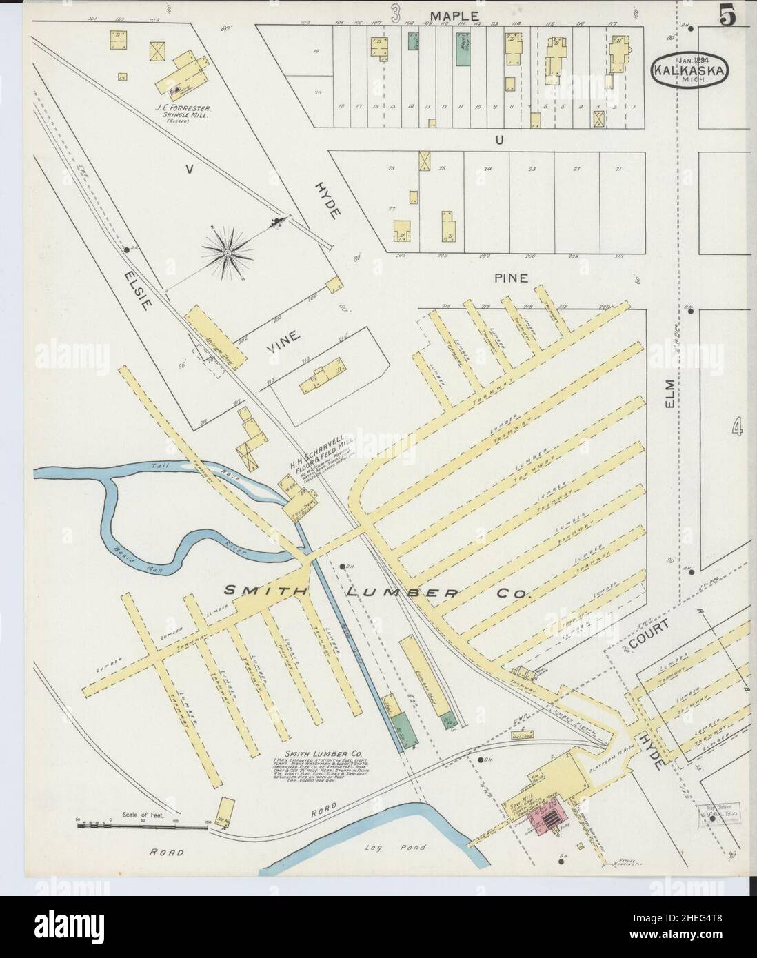 Kalkaska map hi-res stock photography and images - Alamy