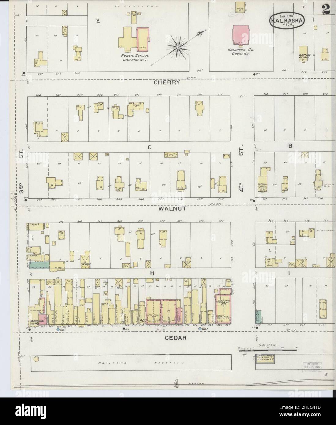 Kalkaska map hi-res stock photography and images - Alamy