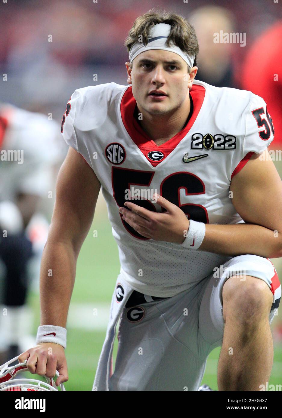 January 10, 2022: Georgia Bulldogs long snapper William Mote (56) at ...