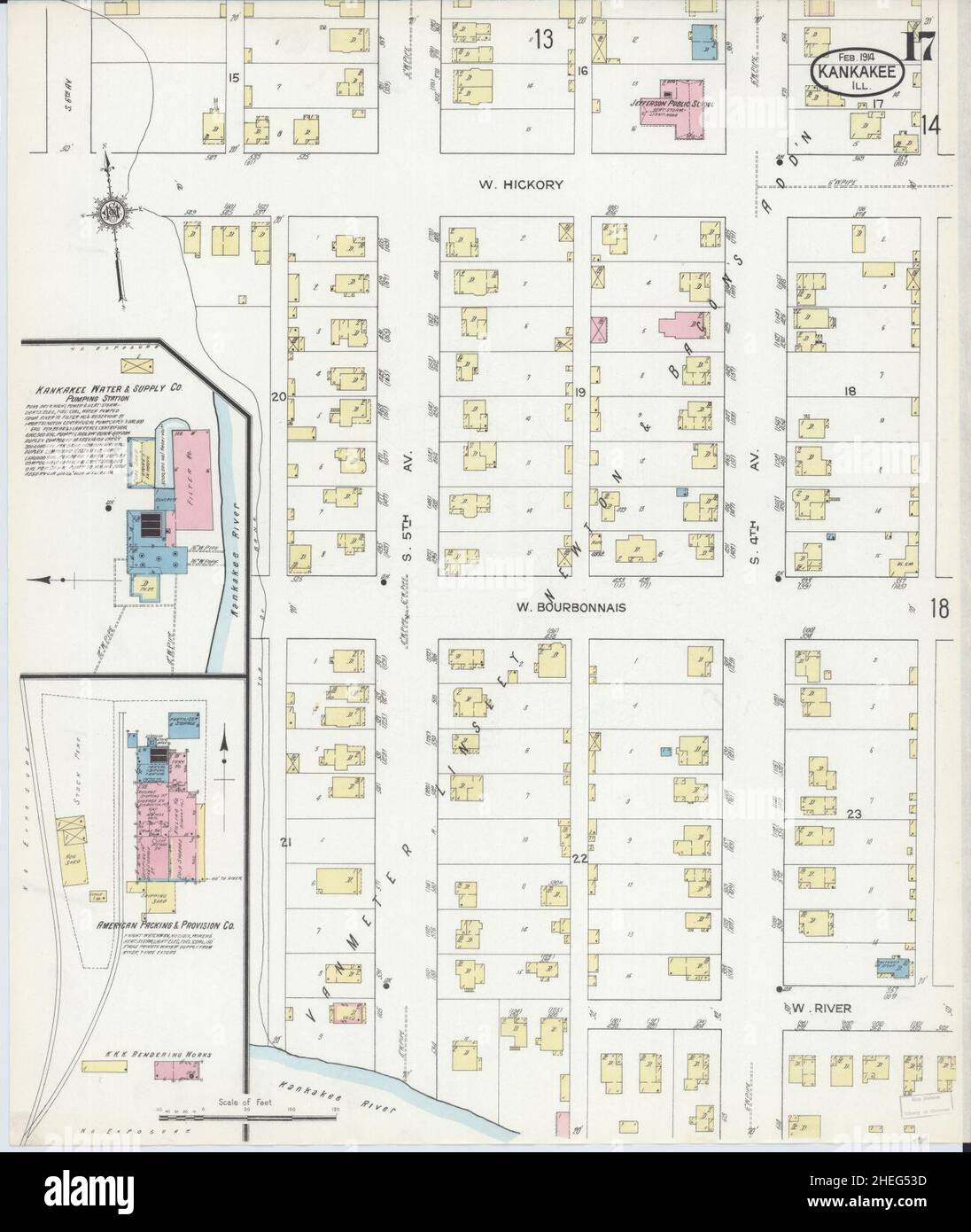 Kankakee map hi-res stock photography and images - Alamy