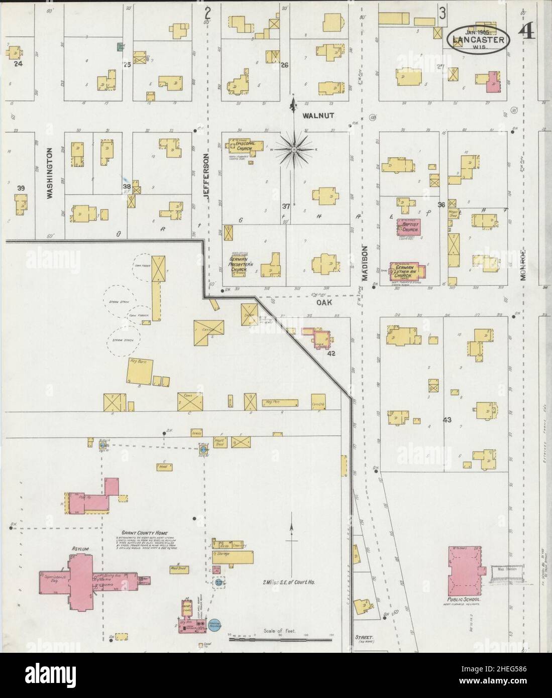 Map of lancaster wisconsin hi-res stock photography and images - Alamy
