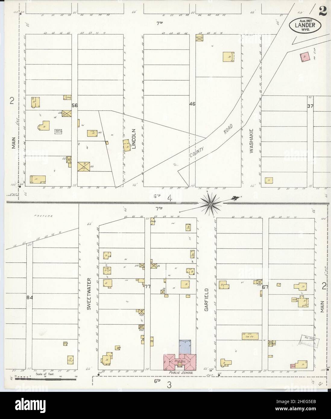 Lander county map hi-res stock photography and images - Alamy