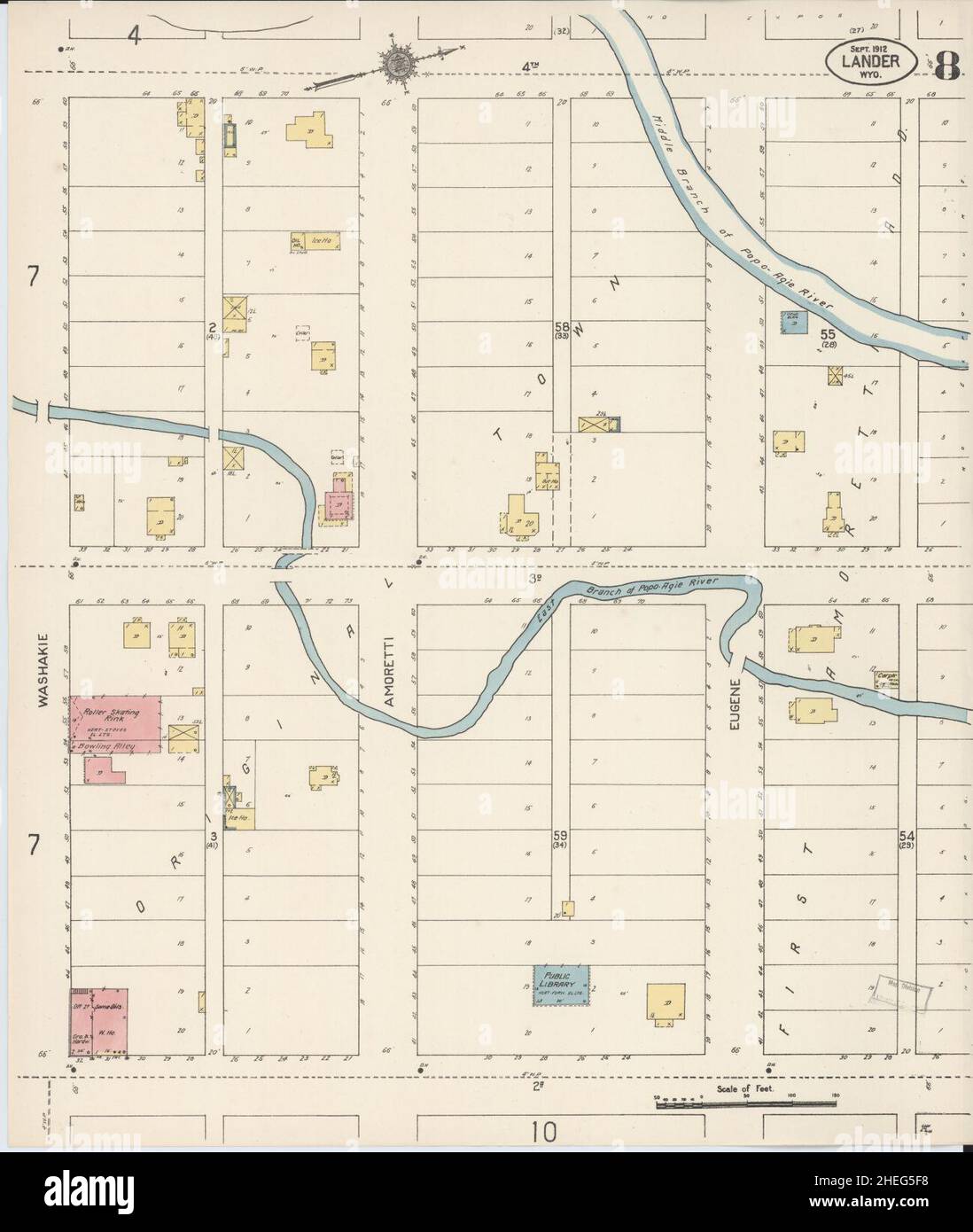 Lander county map hi-res stock photography and images - Alamy