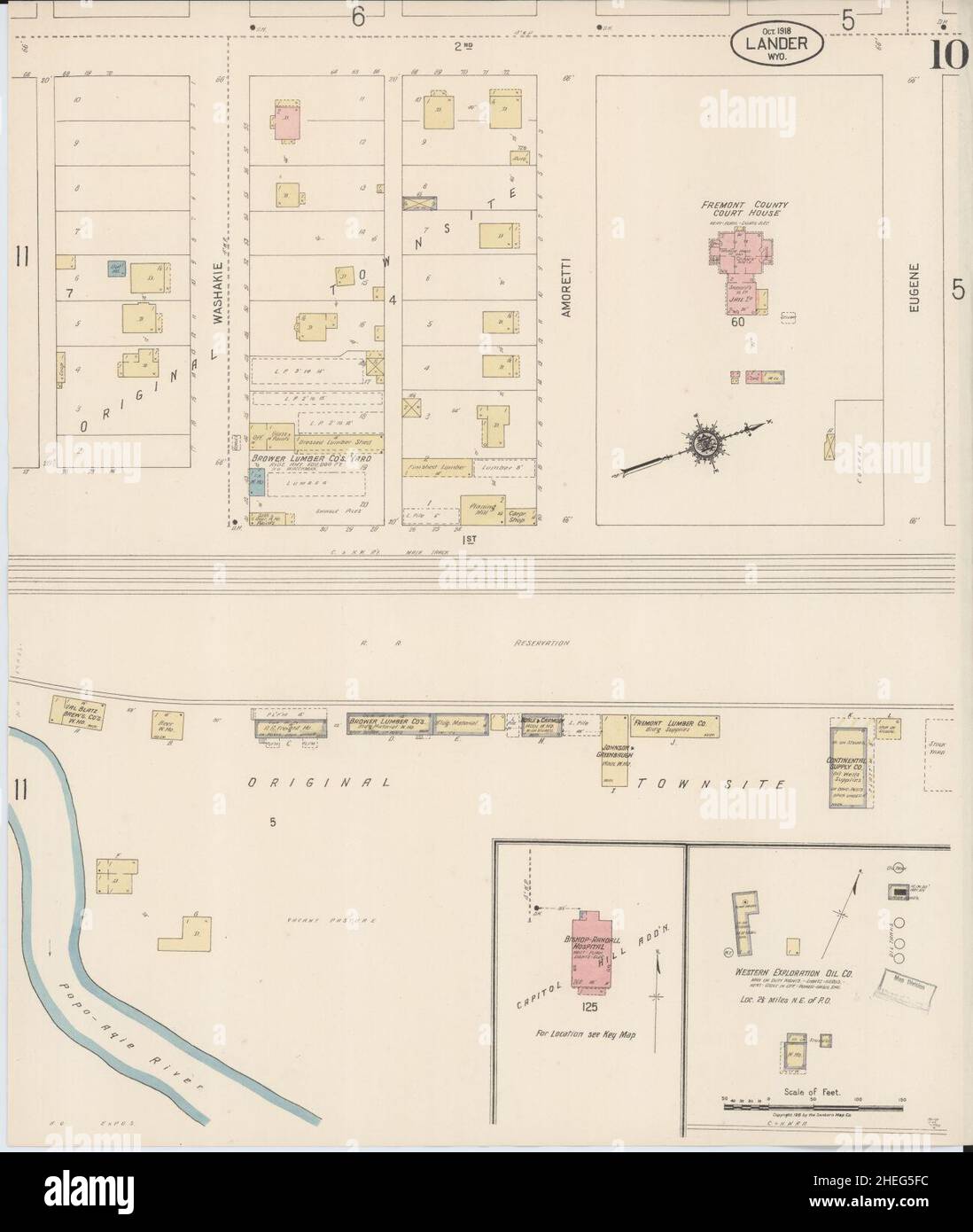 Lander county map hi-res stock photography and images - Alamy