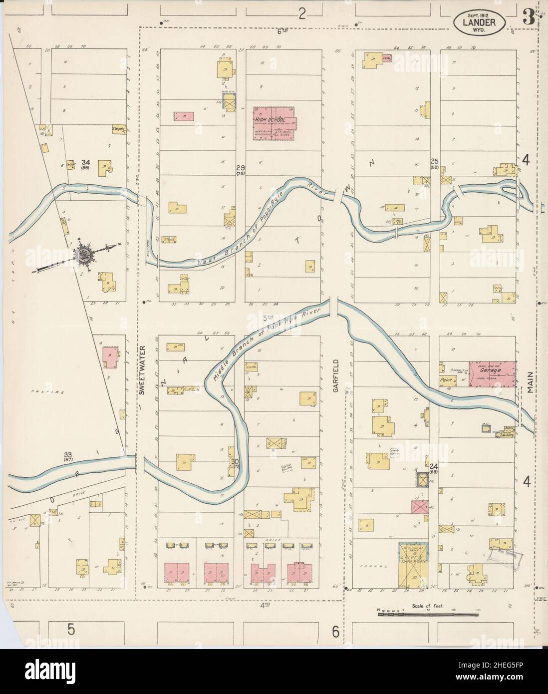 Lander county map hi-res stock photography and images - Alamy