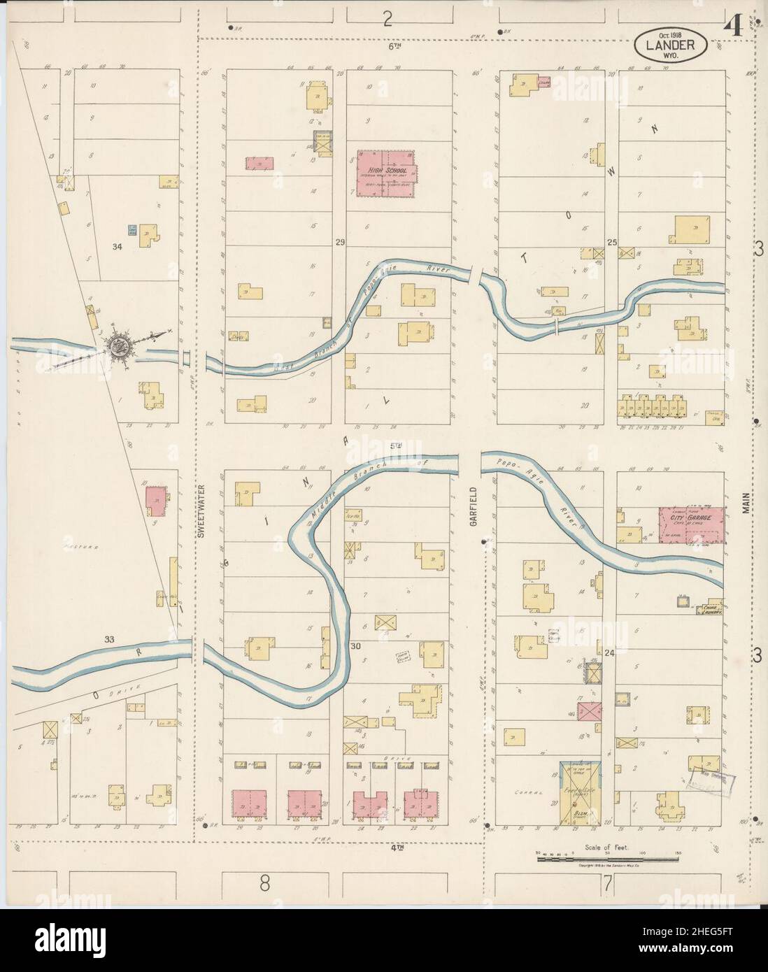 Lander county map hi-res stock photography and images - Alamy