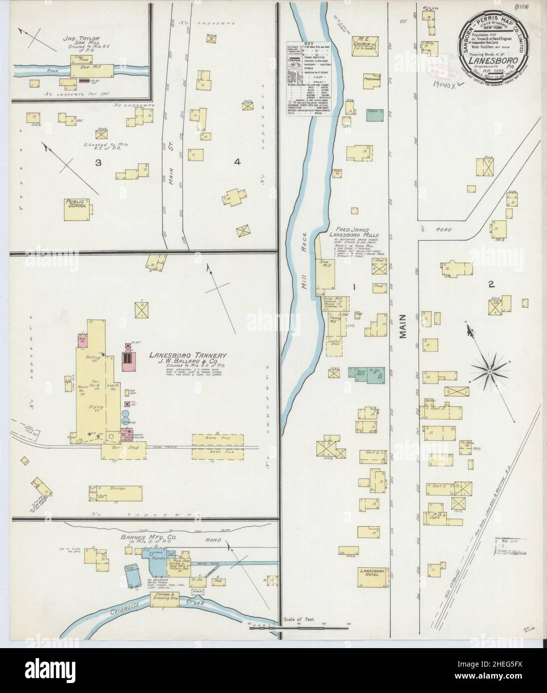 Sanborn Fire Insurance Map from Lanesboro, Susquehanna County ...