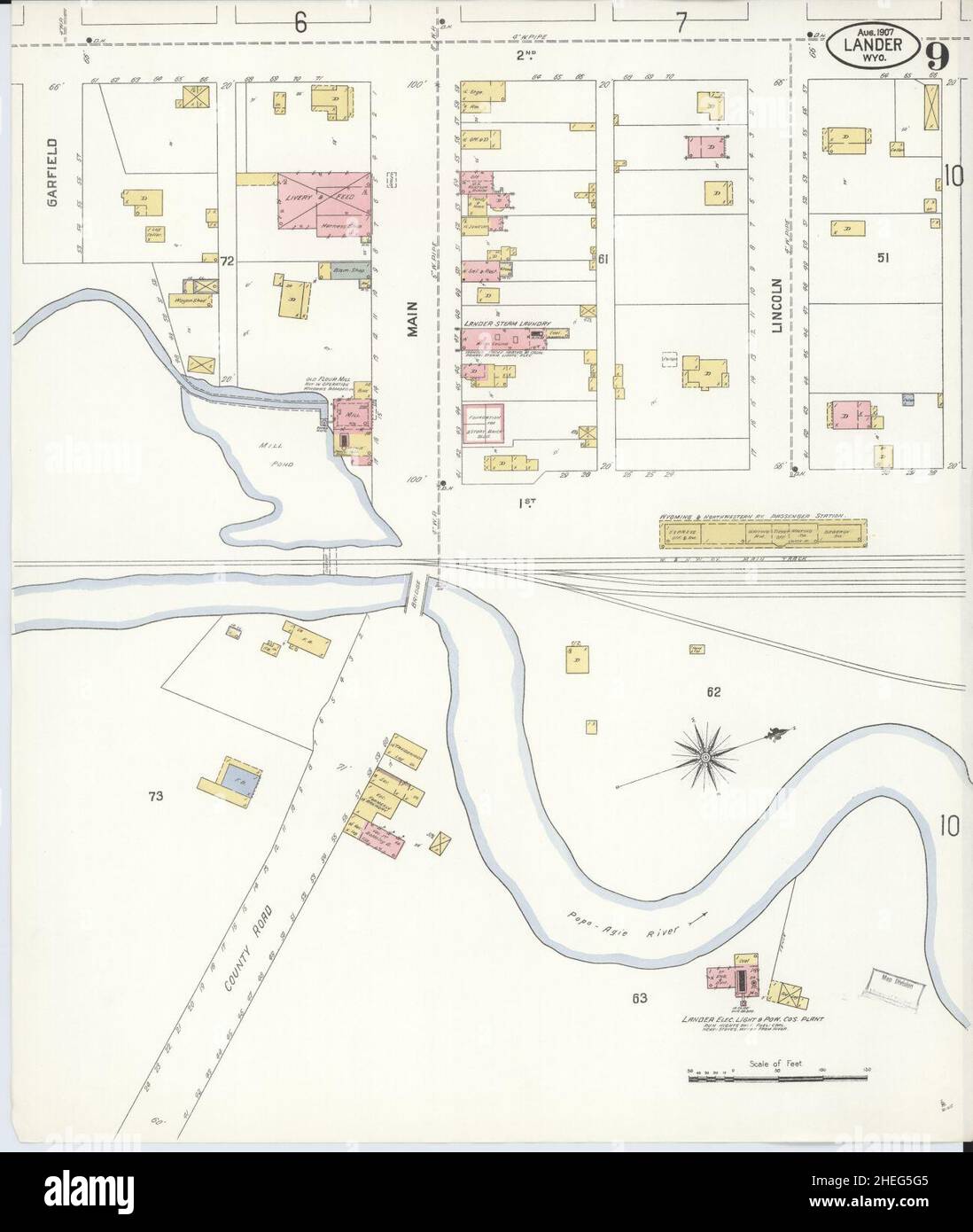 Lander county map hi-res stock photography and images - Alamy