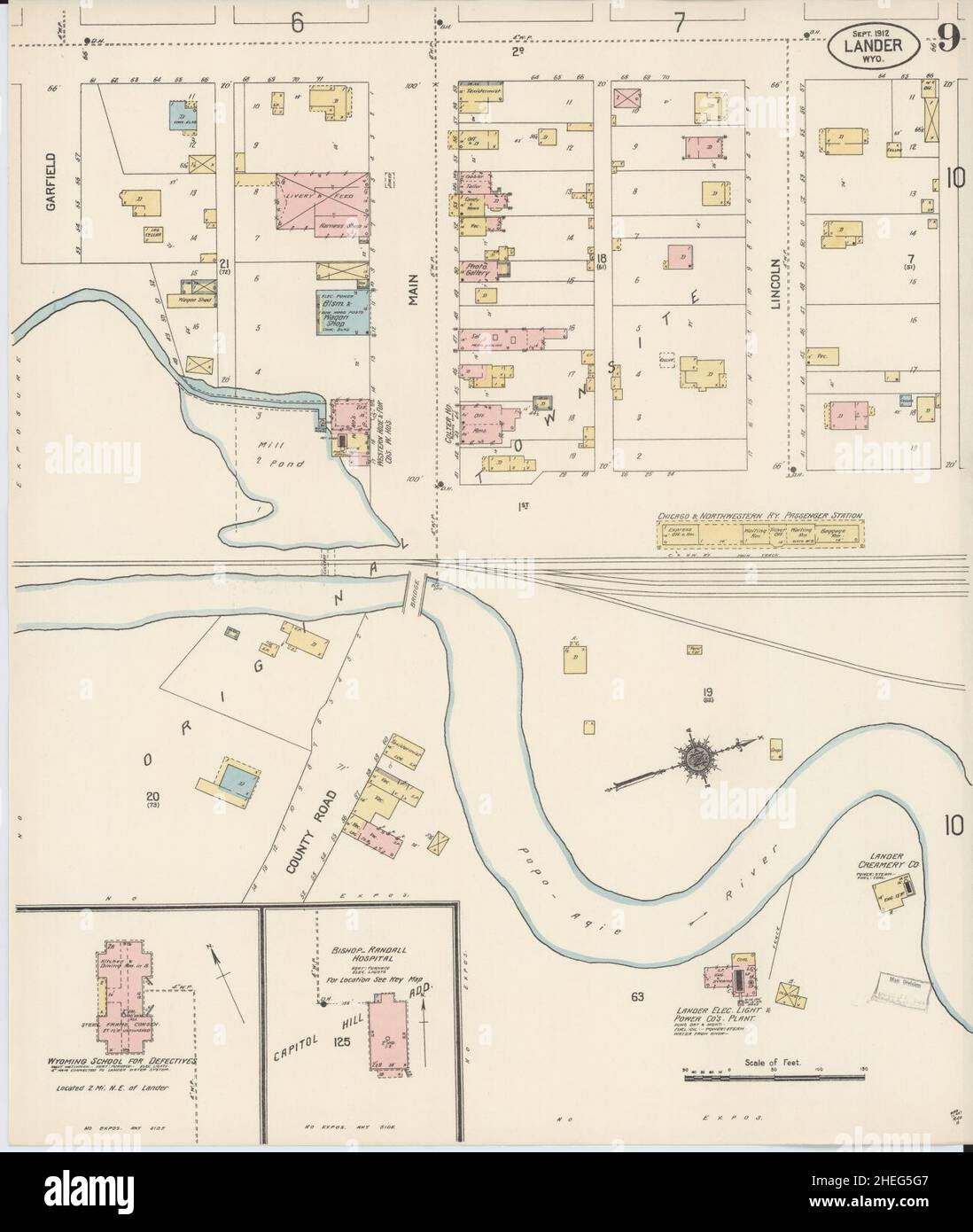 Lander county map hi-res stock photography and images - Alamy