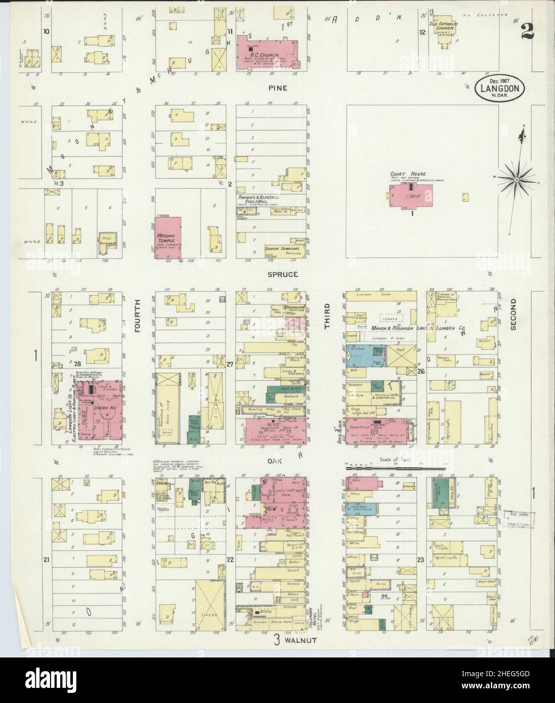 Langdon map hi-res stock photography and images - Alamy