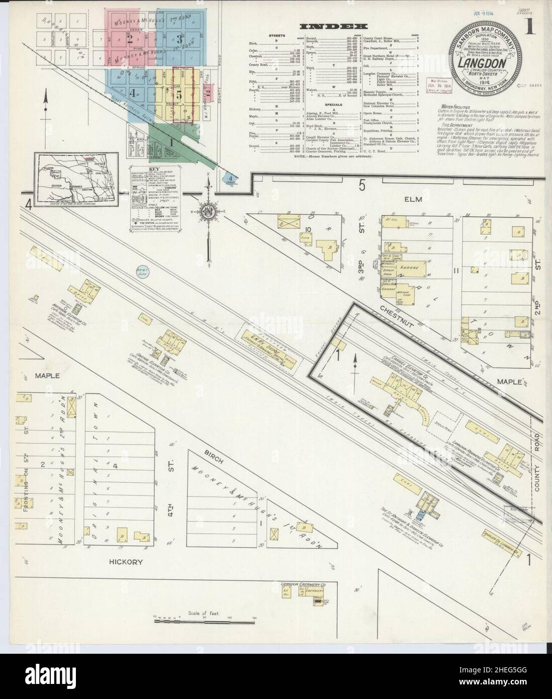 Map of langdon hi-res stock photography and images - Alamy
