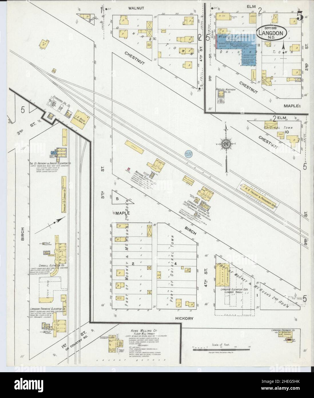 Map of langdon hi-res stock photography and images - Alamy
