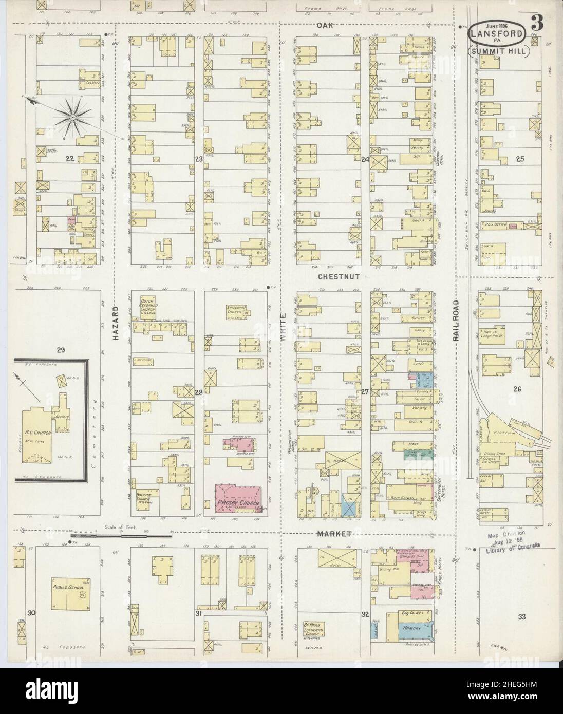 Map of lansford hi-res stock photography and images - Alamy