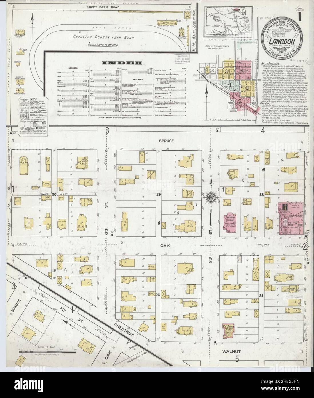 Map of langdon hi-res stock photography and images - Alamy