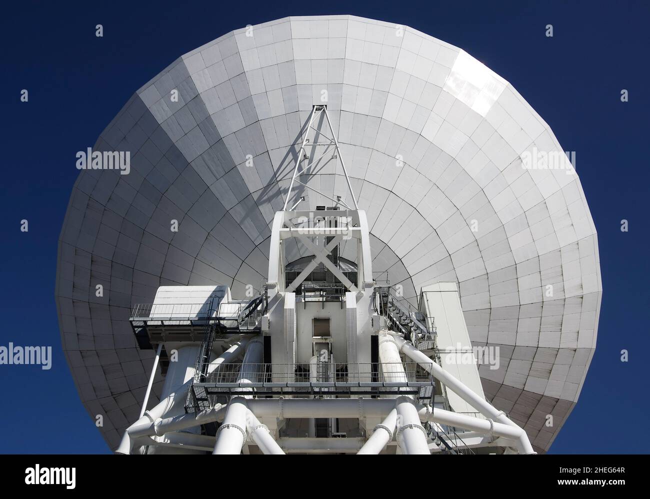Nagano, Japan, 2022/10/01 , back of the biggest telescope at Nobeyama ...