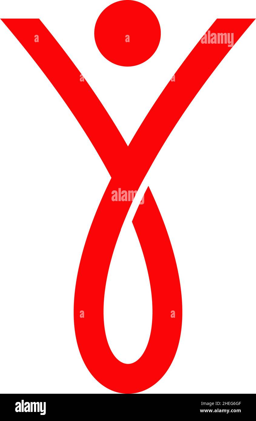 Human or person icon for aids day community vector logo design Stock ...