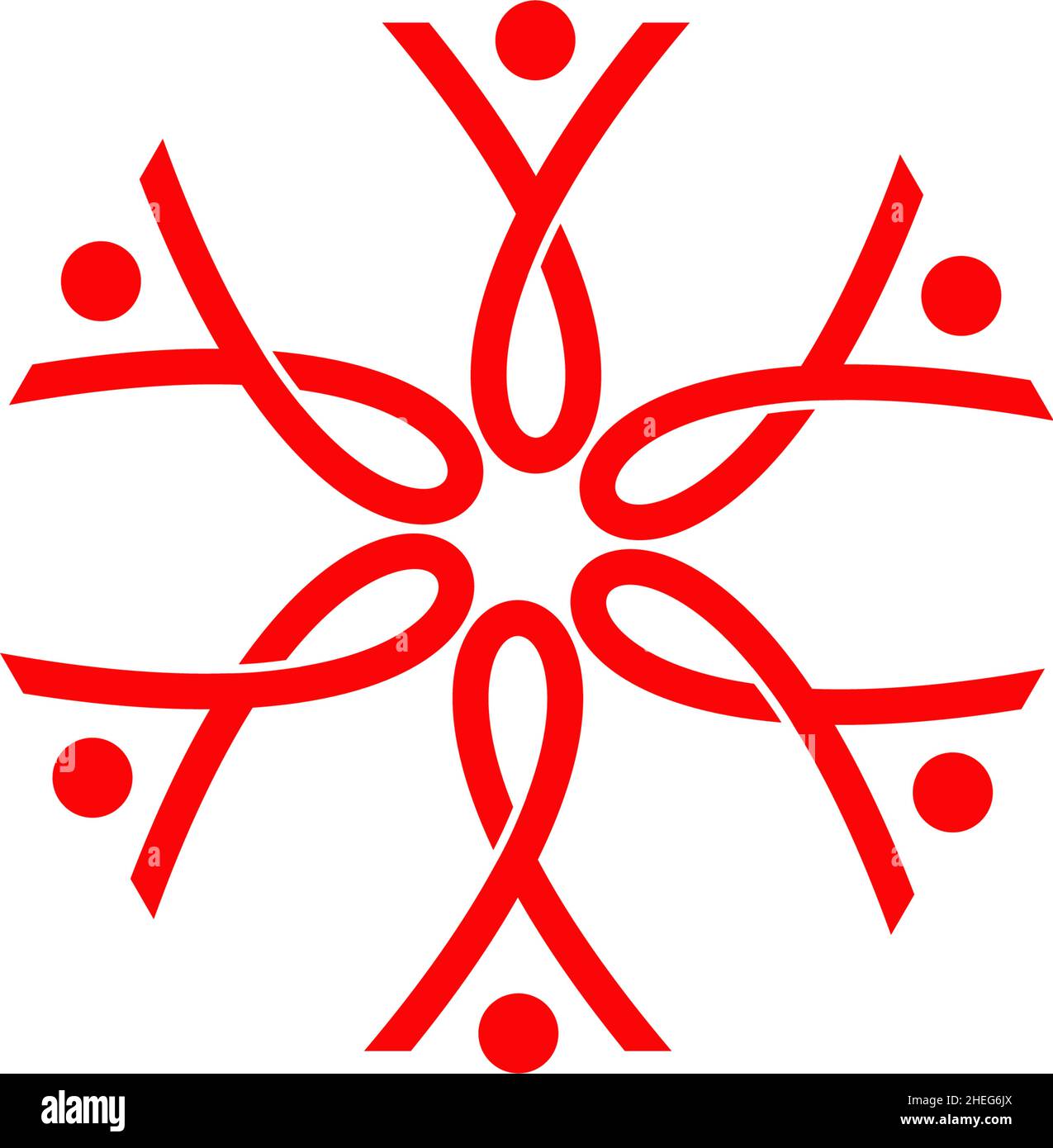 Human or person icon for aids day community vector logo design Stock ...