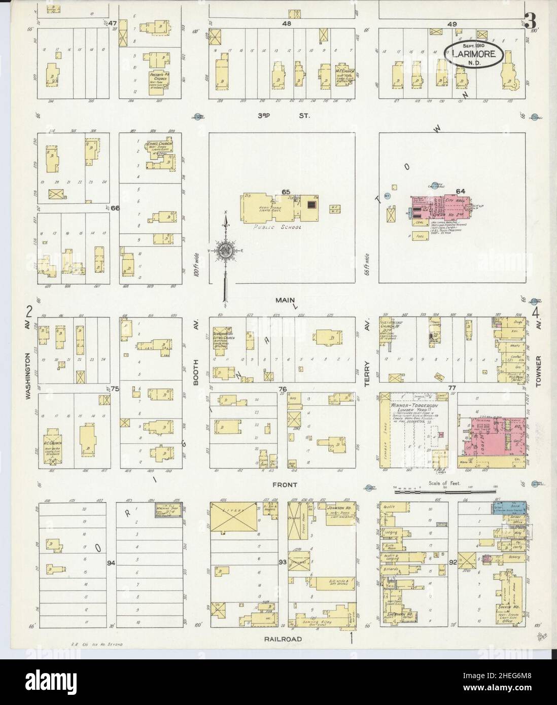 Map of larimore hi-res stock photography and images - Alamy