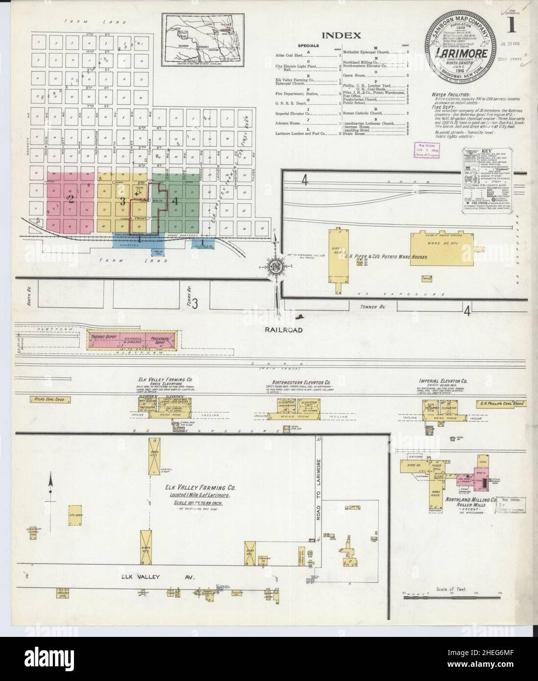 Map of larimore hi-res stock photography and images - Alamy