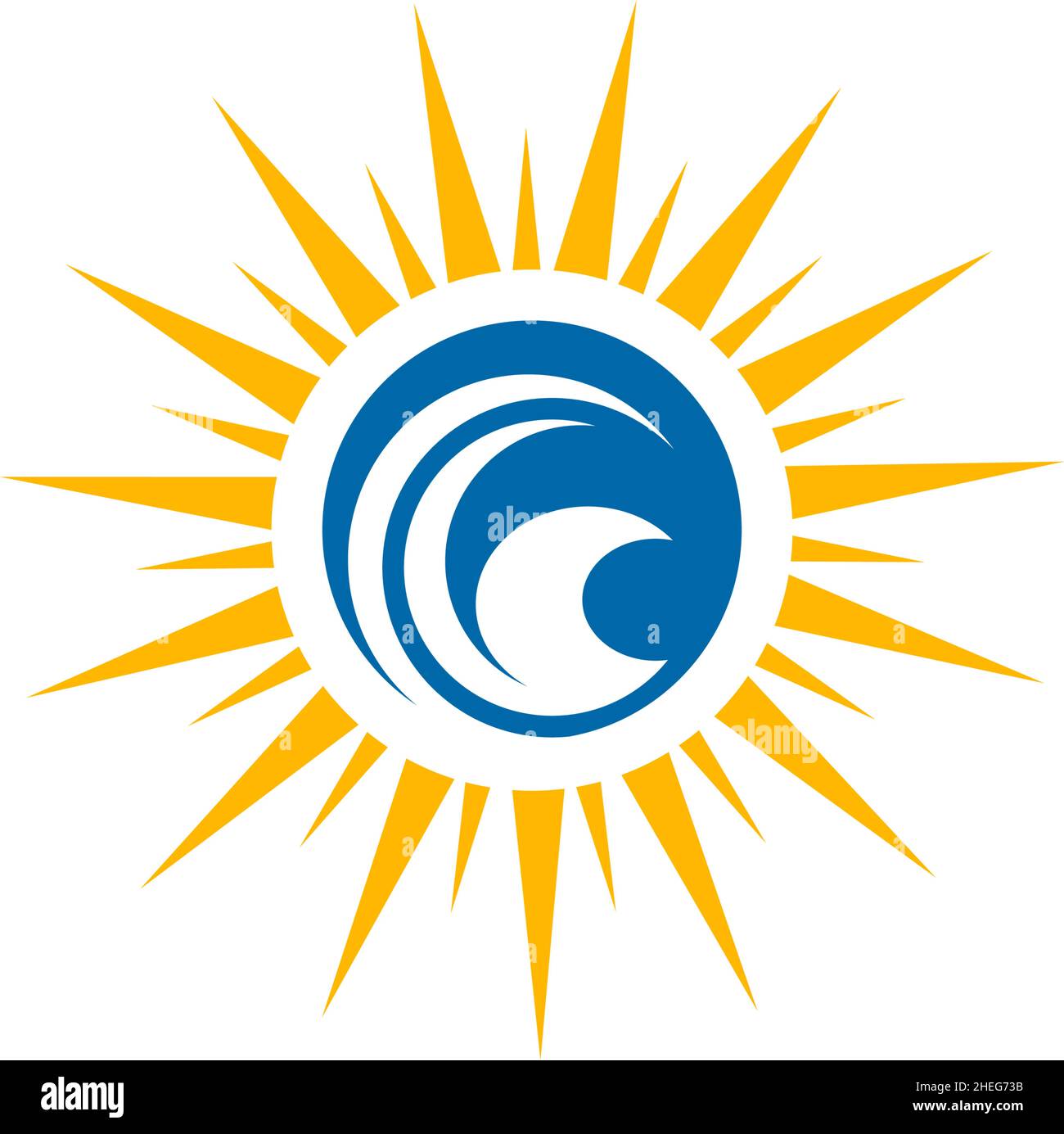 Sun and wave vector logo design Stock Vector Image & Art - Alamy