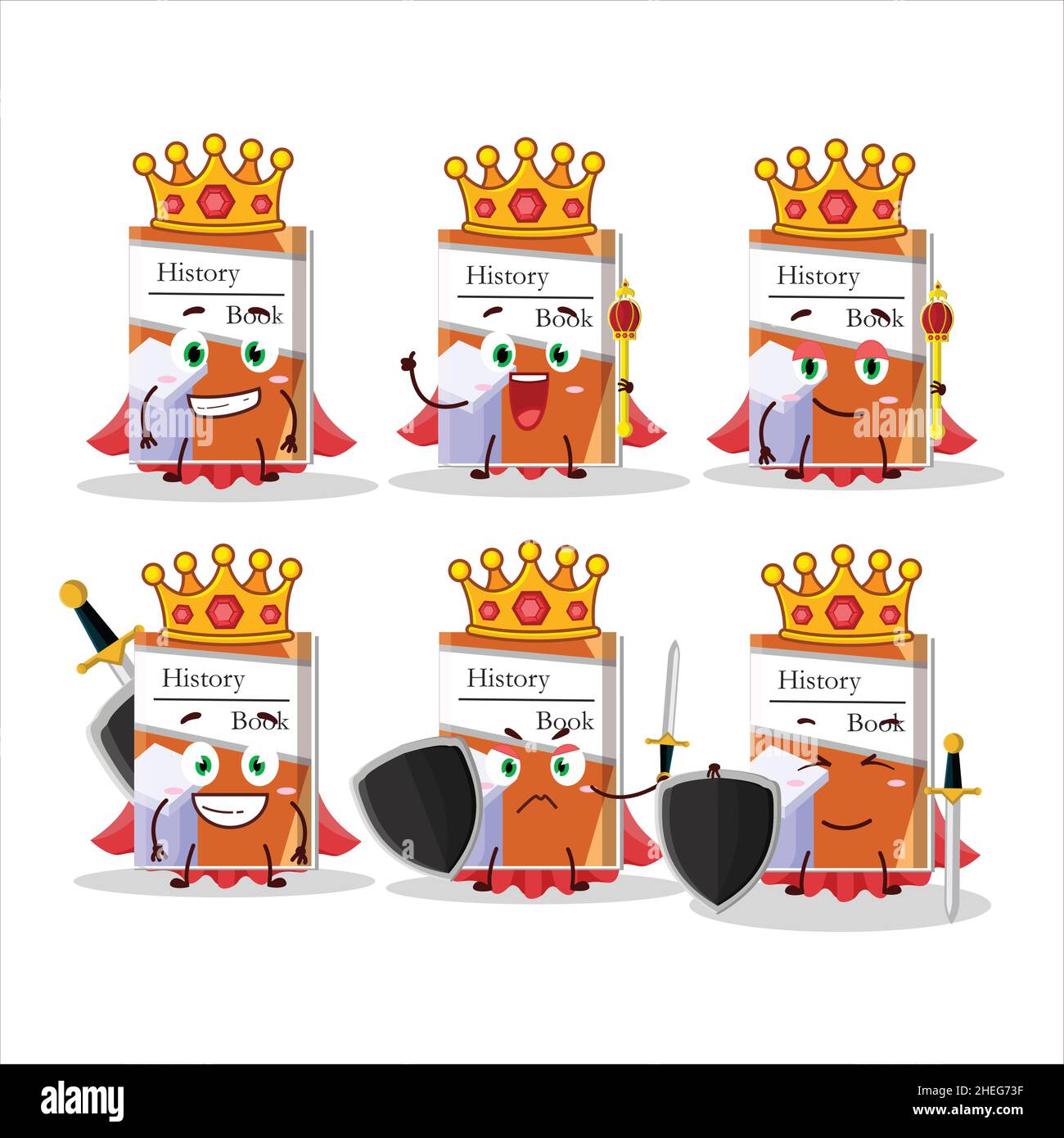 A Charismatic King history books cartoon character wearing a gold crown ...