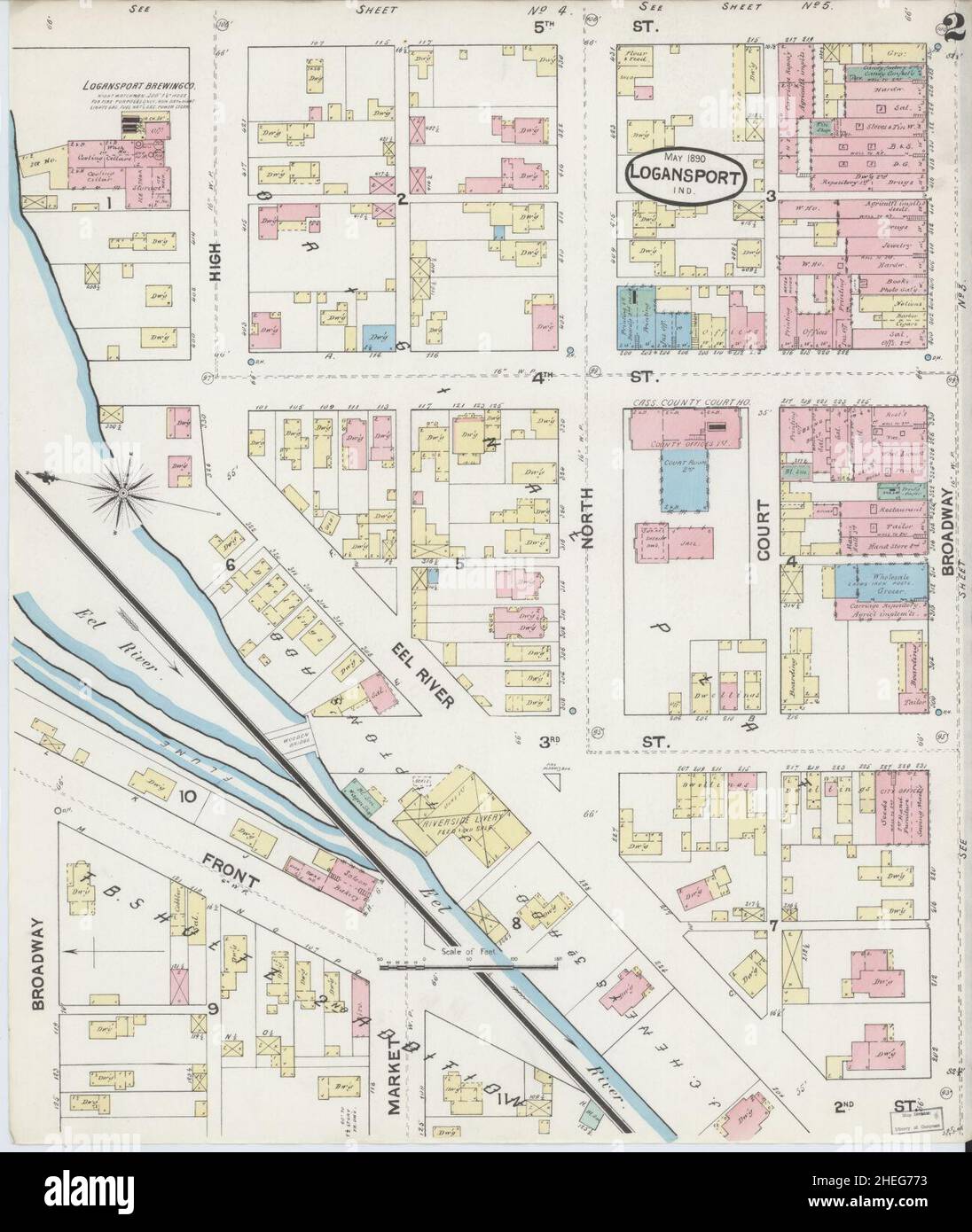 Map of logansport hi-res stock photography and images - Alamy