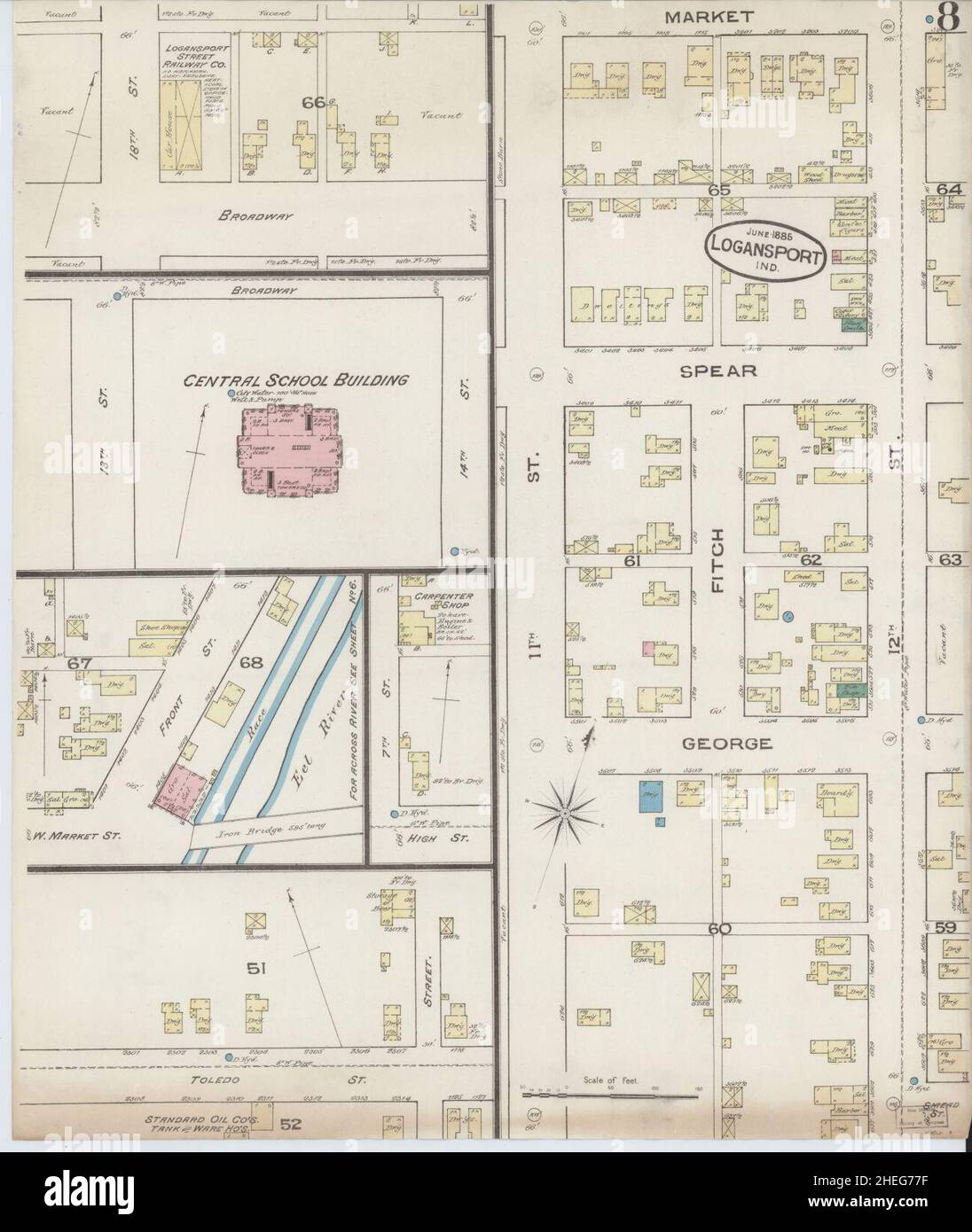 Map of logansport hi-res stock photography and images - Alamy