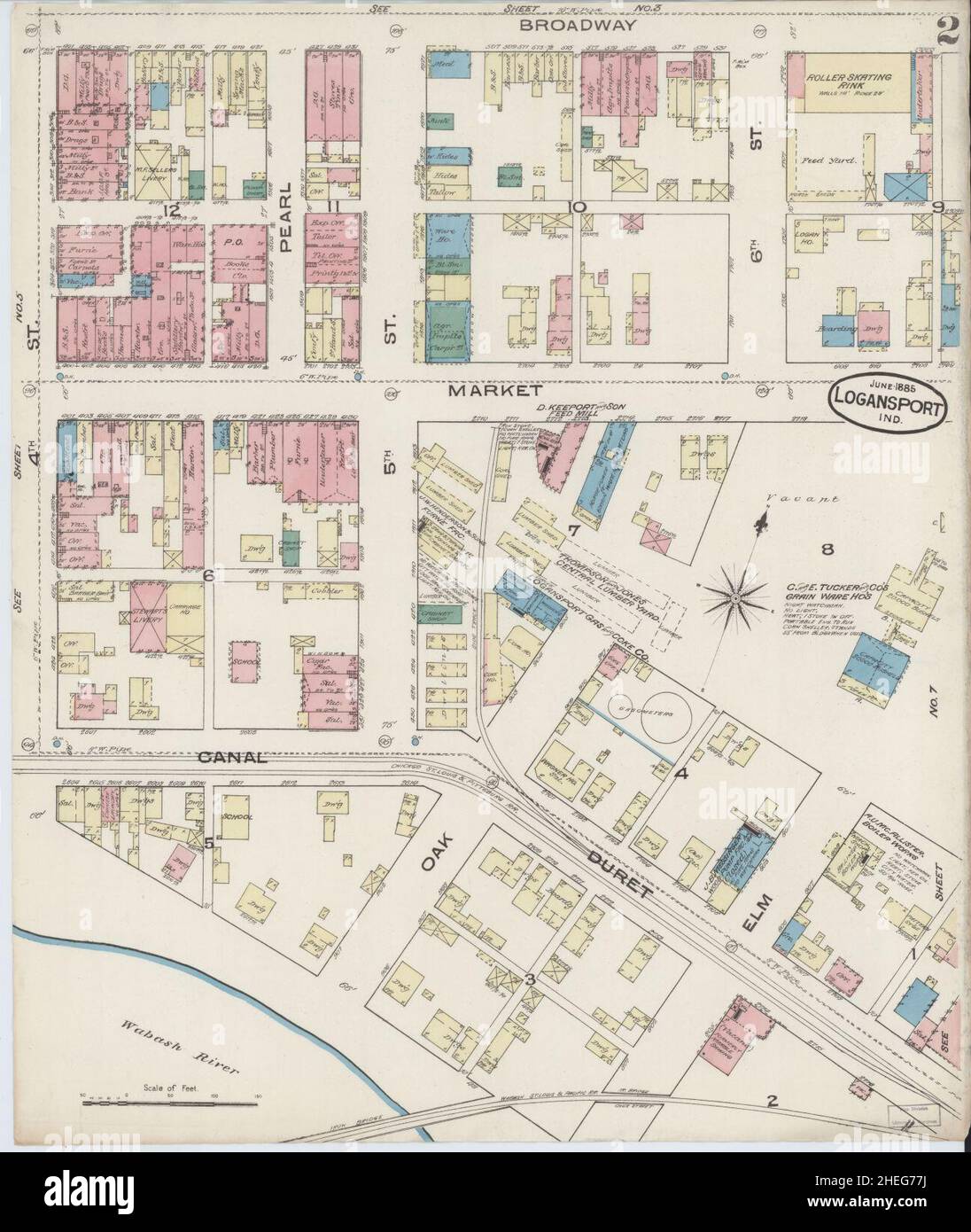 Map of logansport hi-res stock photography and images - Alamy
