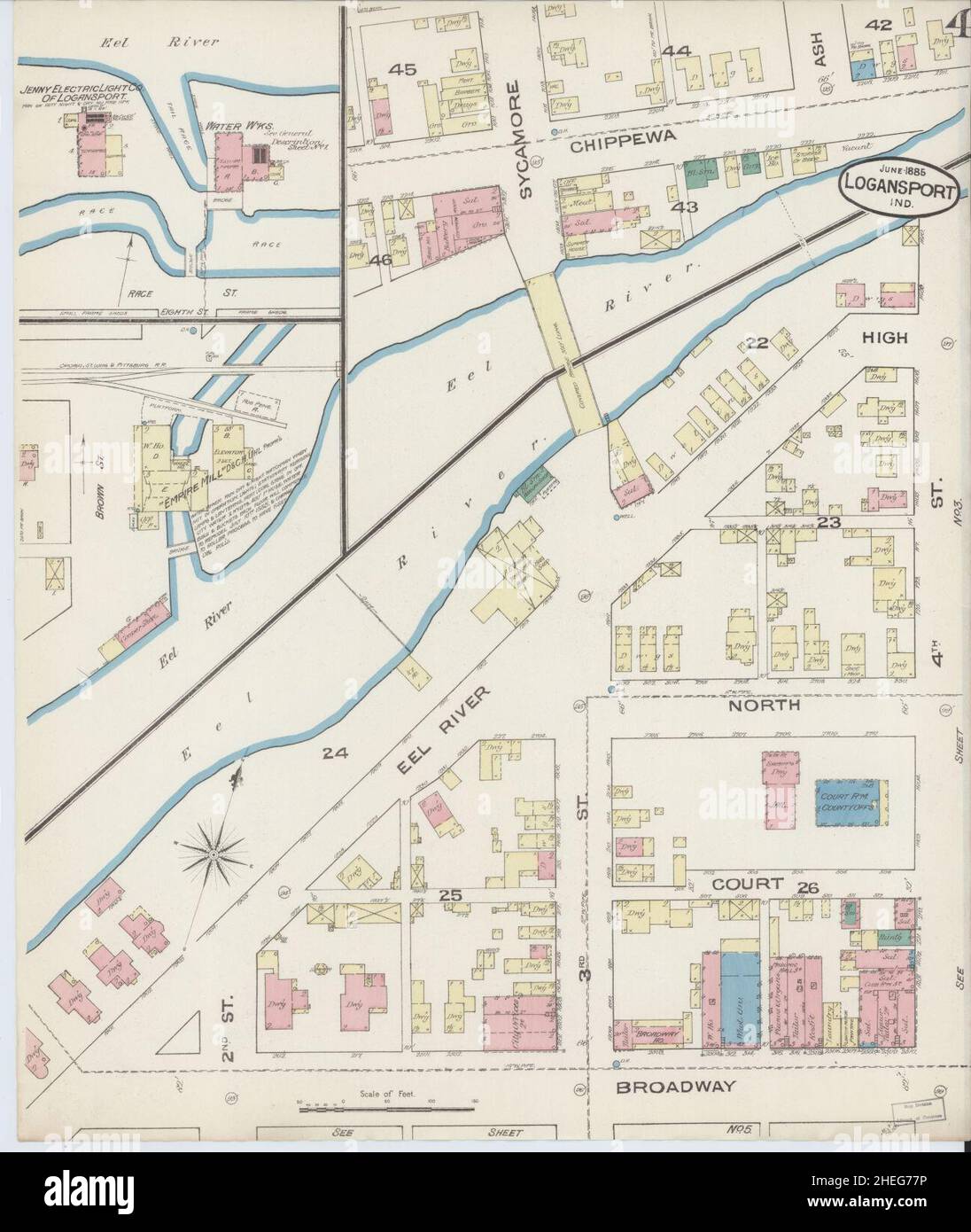 Map of logansport hi-res stock photography and images - Alamy