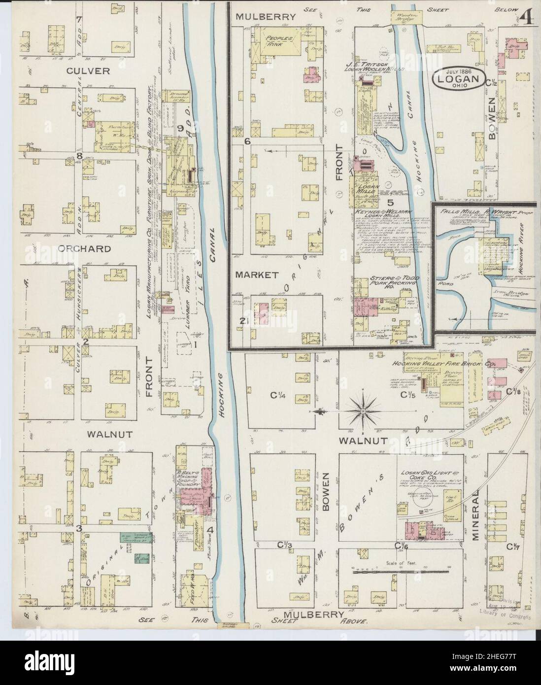 Logan ohio map hi-res stock photography and images - Alamy