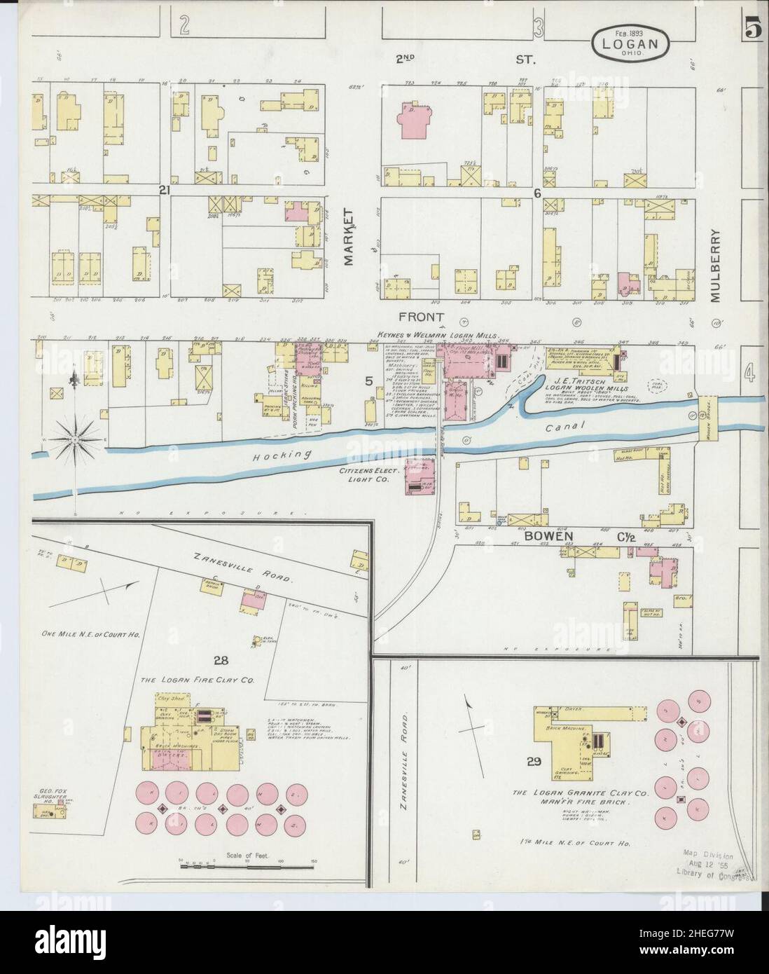 Hocking county map hi-res stock photography and images - Alamy