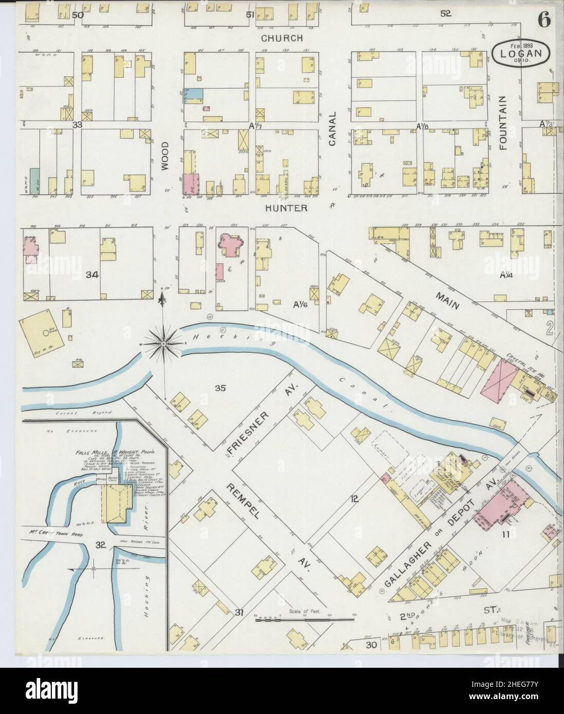 Hocking county map hi-res stock photography and images - Alamy