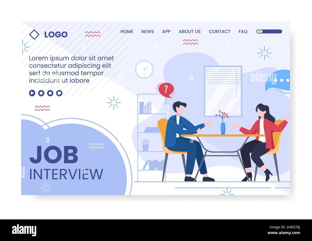 Job Interview Meeting and Candidate of Employment or Hiring Landing ...