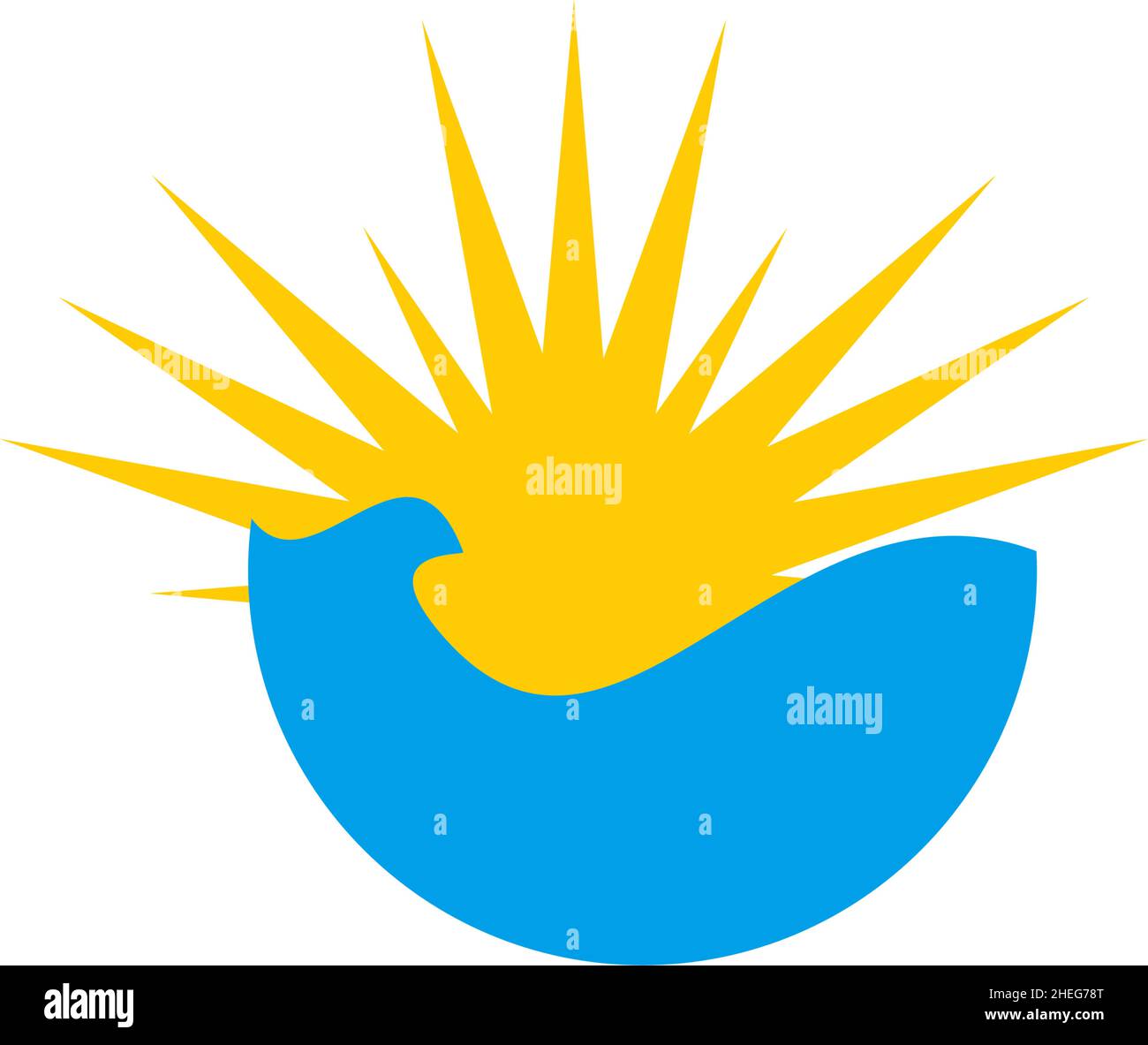 Sun and wave vector logo design Stock Vector Image & Art - Alamy