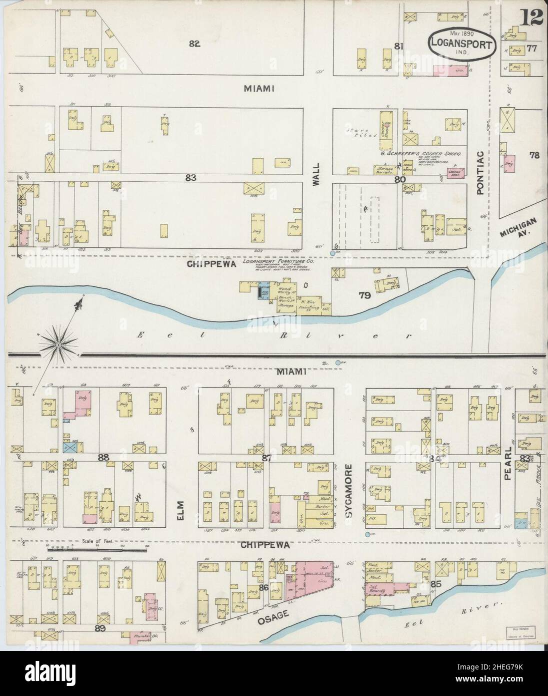 Map of logansport hi-res stock photography and images - Alamy