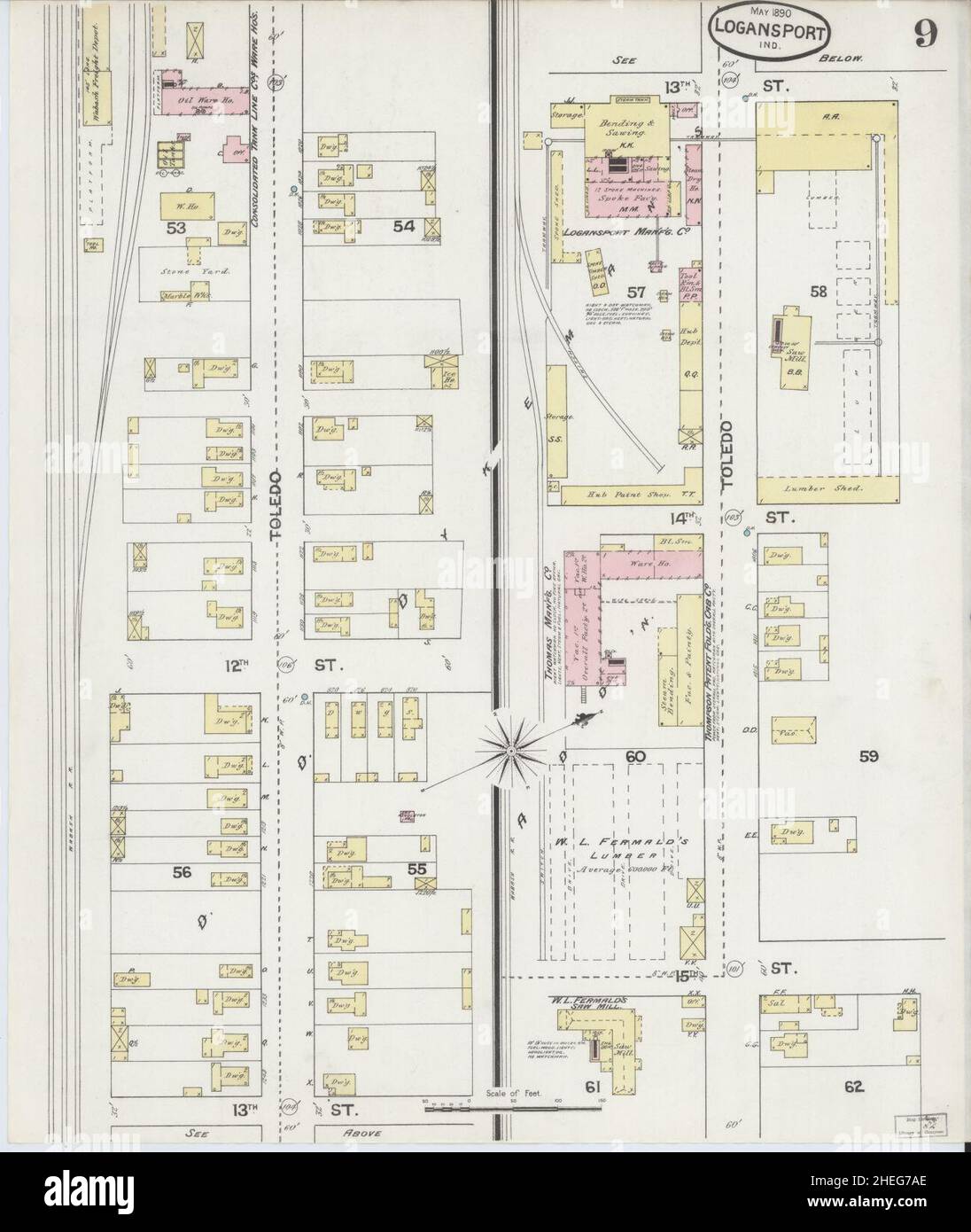 Map of logansport hi-res stock photography and images - Alamy