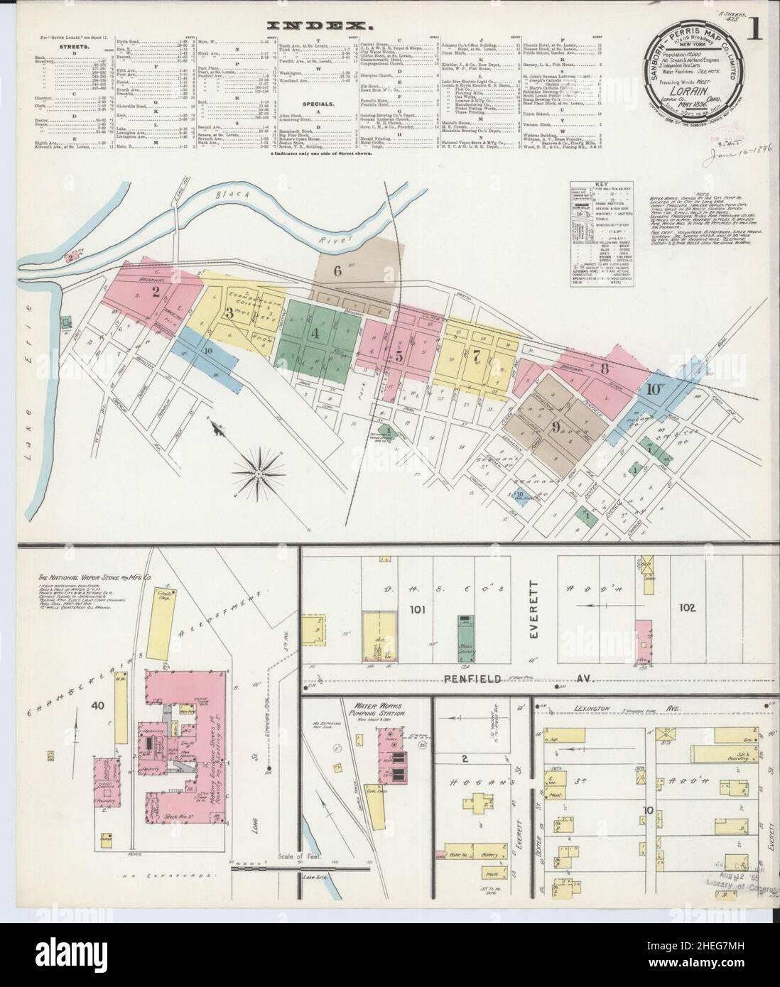 Map of lorain ohio hi-res stock photography and images - Alamy