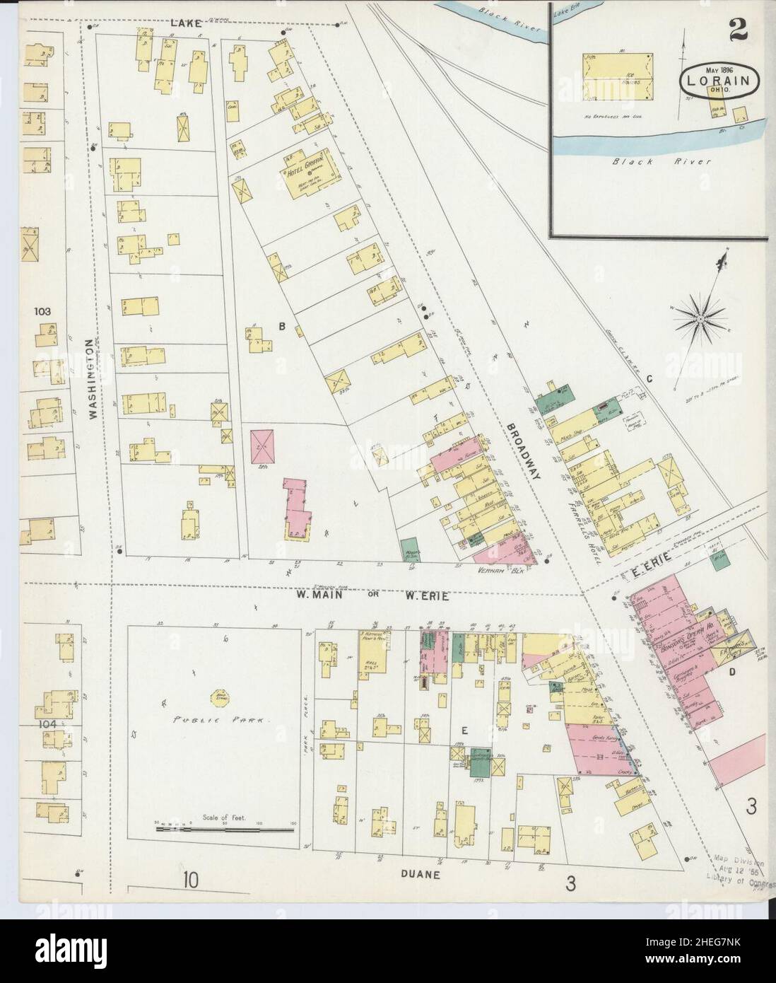 Map of lorain hi-res stock photography and images - Alamy