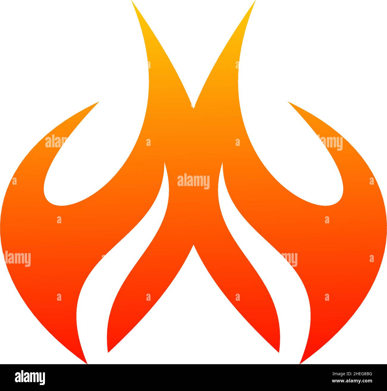 Fire icon symbol vector logo design Stock Vector Image & Art - Alamy