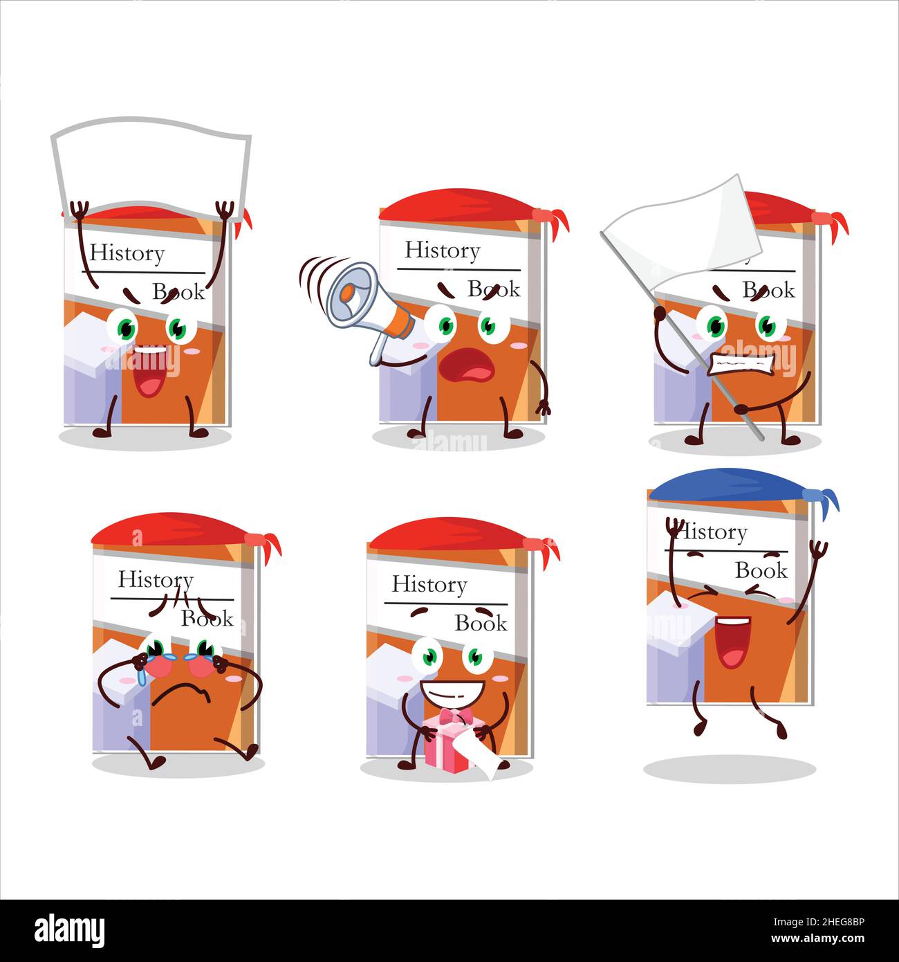 Mascot design style of history books character as an attractive ...