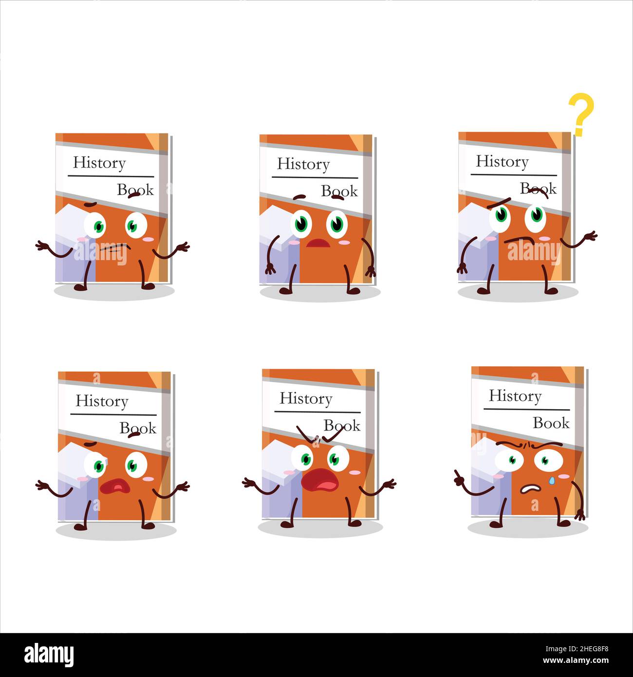 Cartoon character of history books with what expression. Vector ...