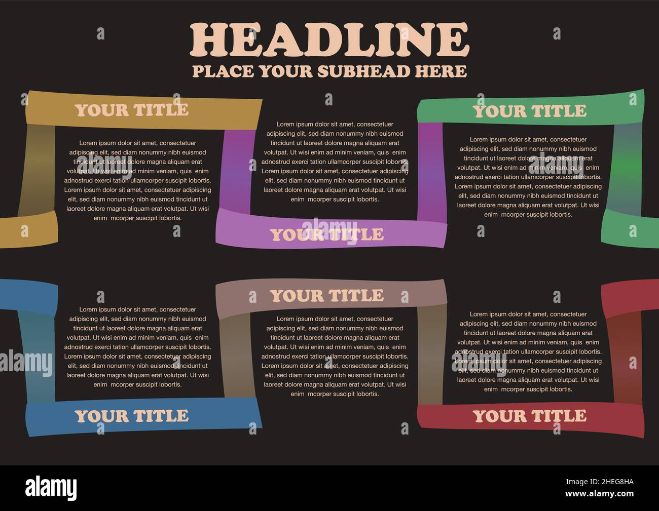 Colorful Paper folding Vector Layout Design Template with area for ...