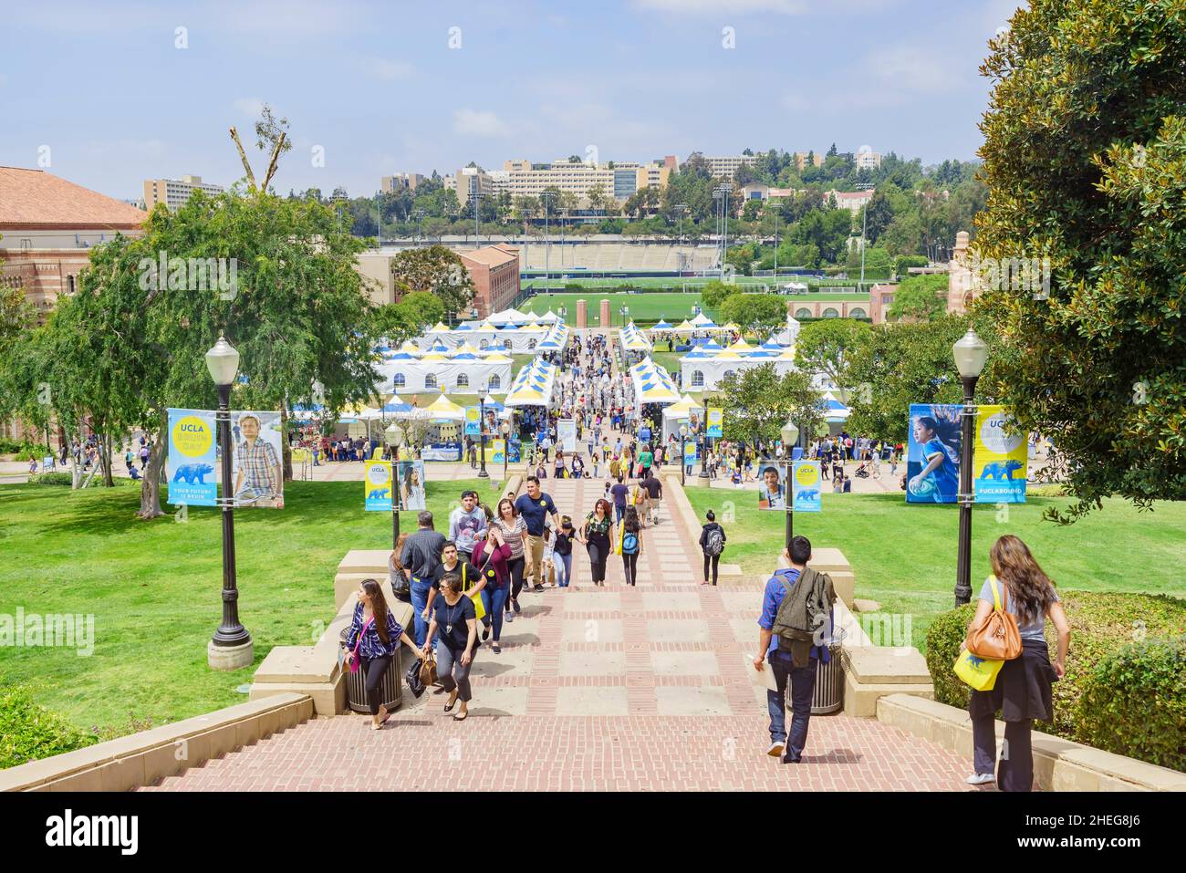 Los Angeles, MAY 15 2016 - Sunny exterior view of UCLA campus Stock ...