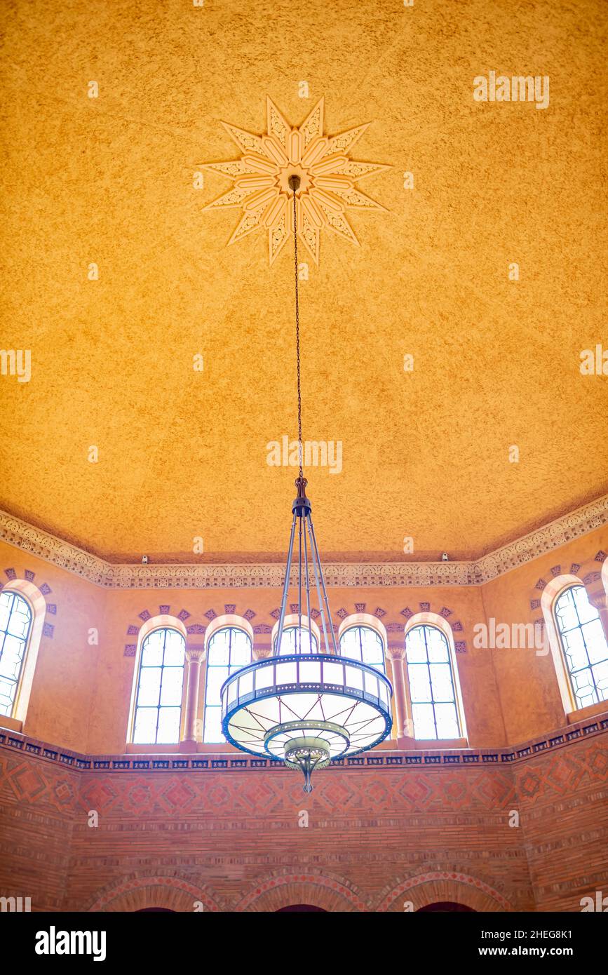 Los Angeles, MAY 15 2016 - Interior view of the Powell Library of UCLA ...