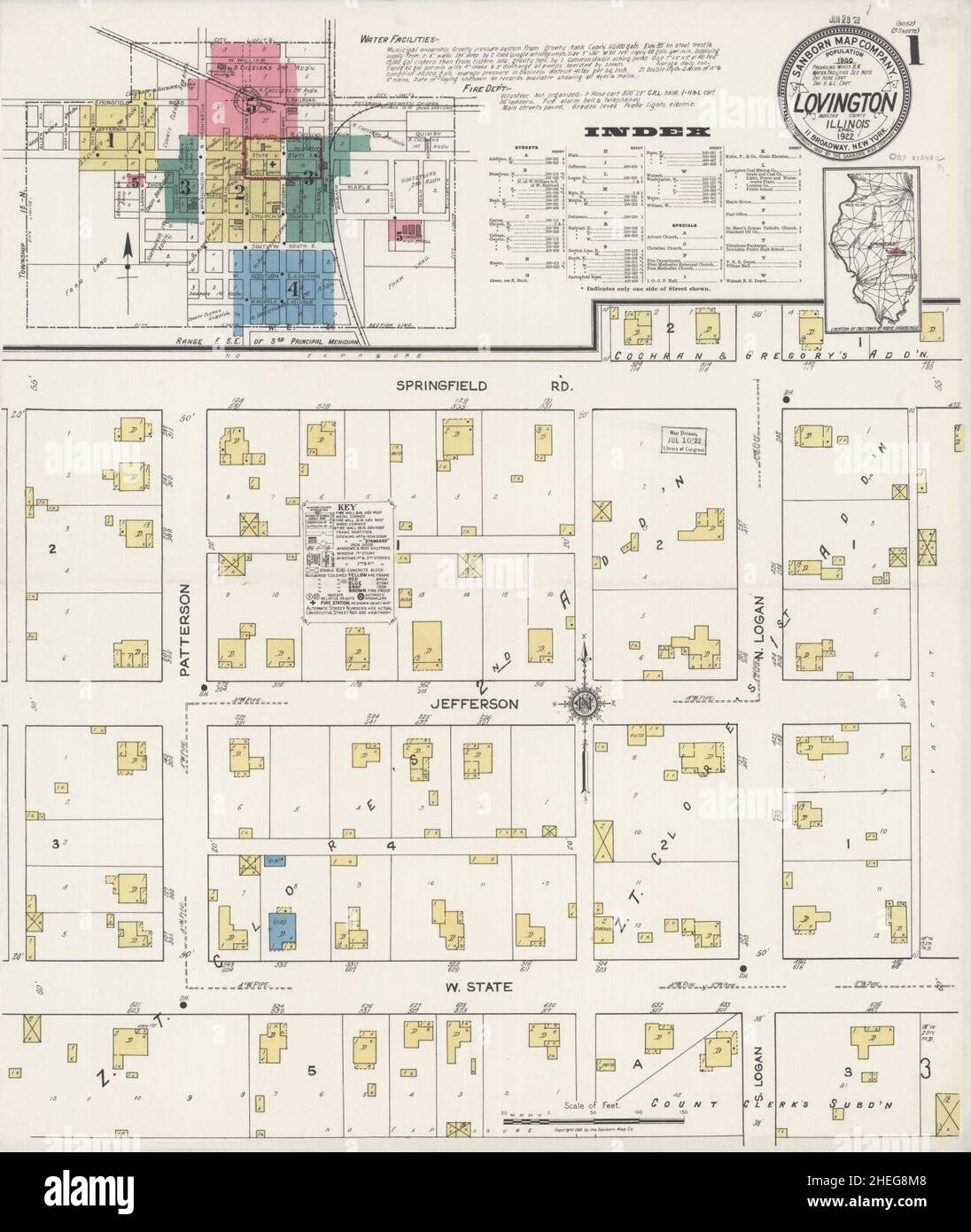 Map of lovington hi-res stock photography and images - Alamy