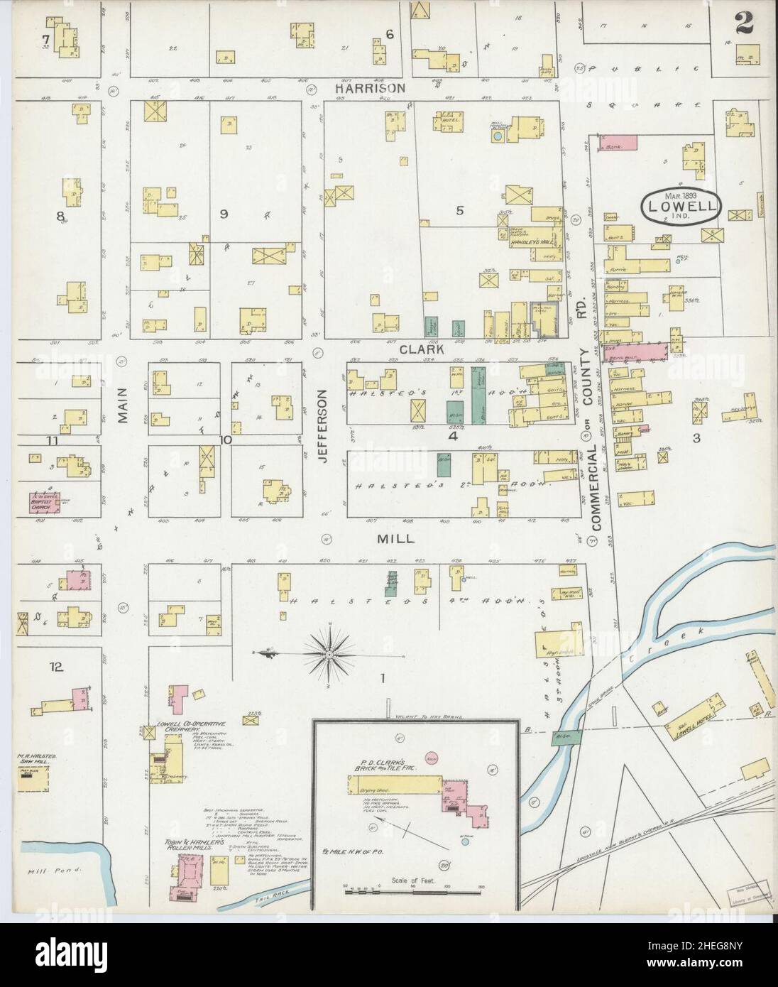 Lowell indiana map hi-res stock photography and images - Alamy